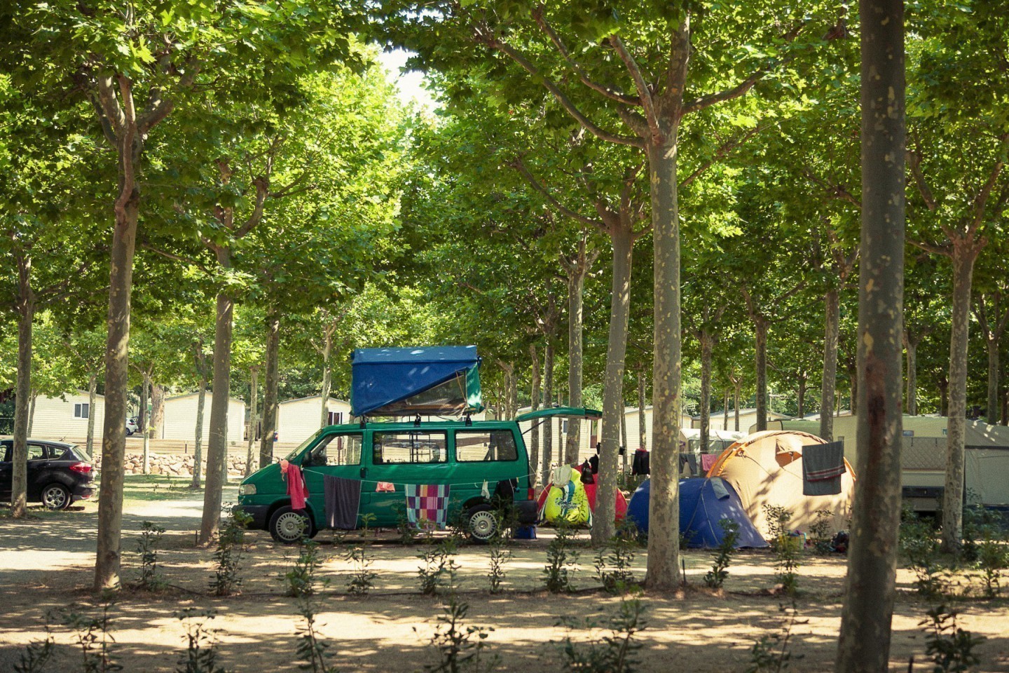 Camping Sènia Riu aan de oevers van de rivier de Fluvià
